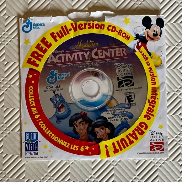General Mills Disney PC CD-Rom | Toys | General Mills Disney Aladdin ...
